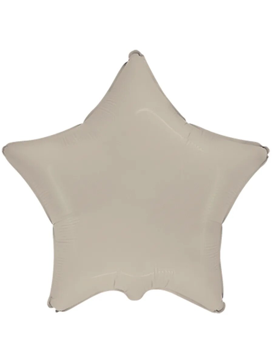 Звезда Крем сатин матовый, фольгированный шар, 46 см