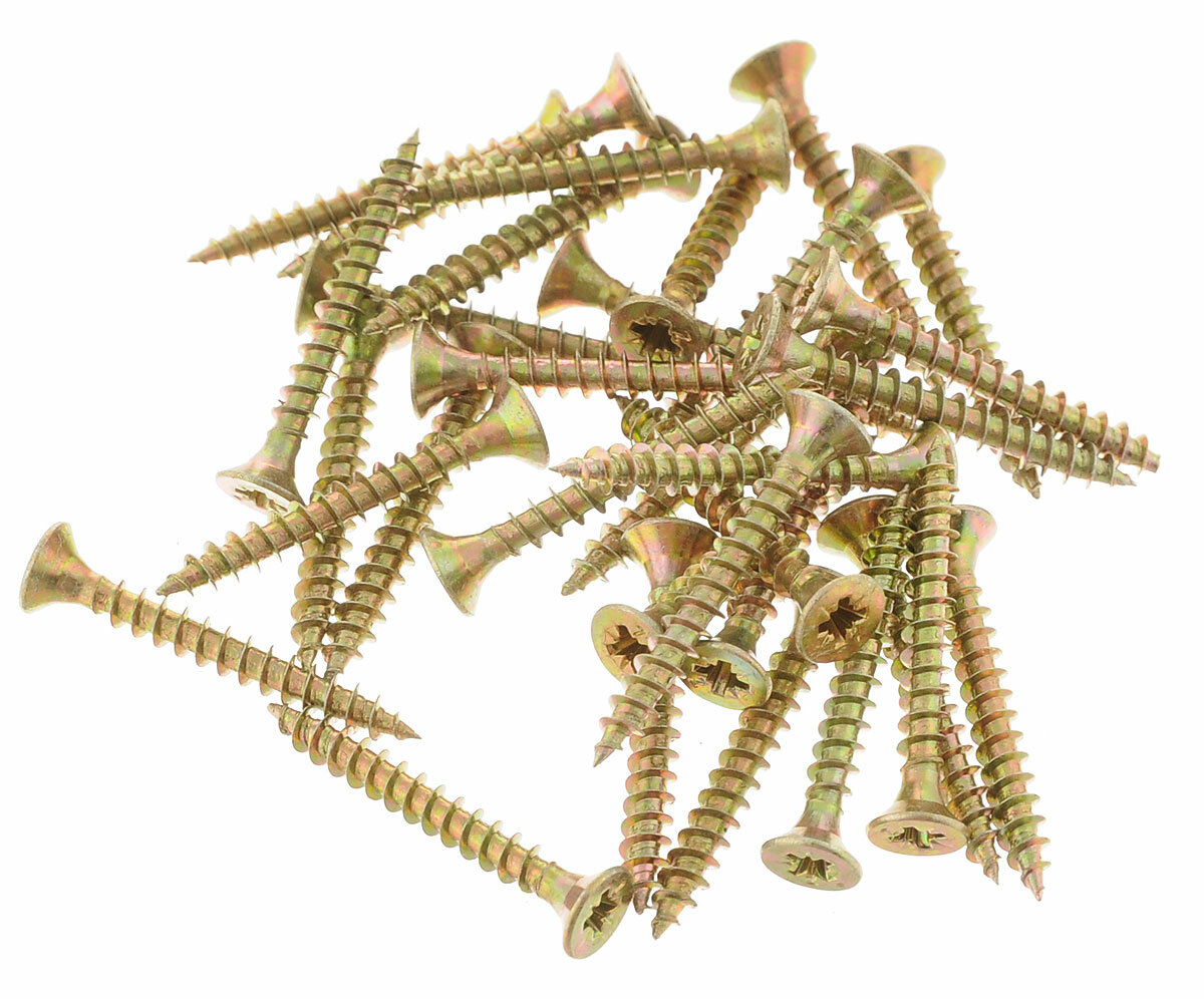 Саморезы желтые универсальные 25*3,5мм,(200 штук), саморез по дереву 25мм