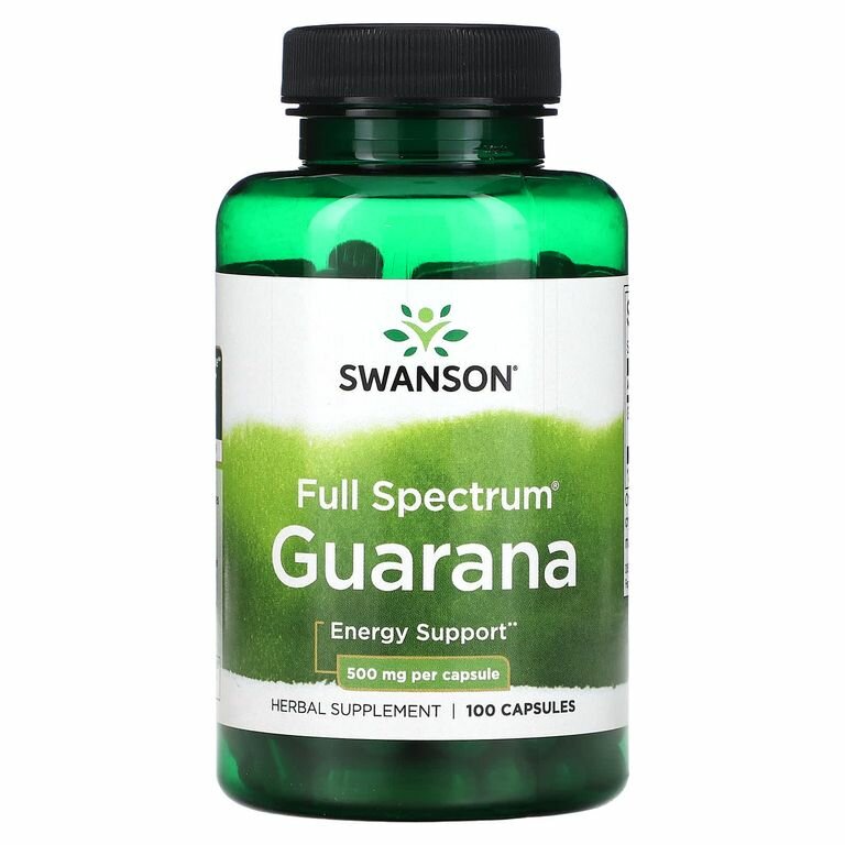 Жиросжигатель Swanson Full Spectrum Guarana 500 мг 100 капсул