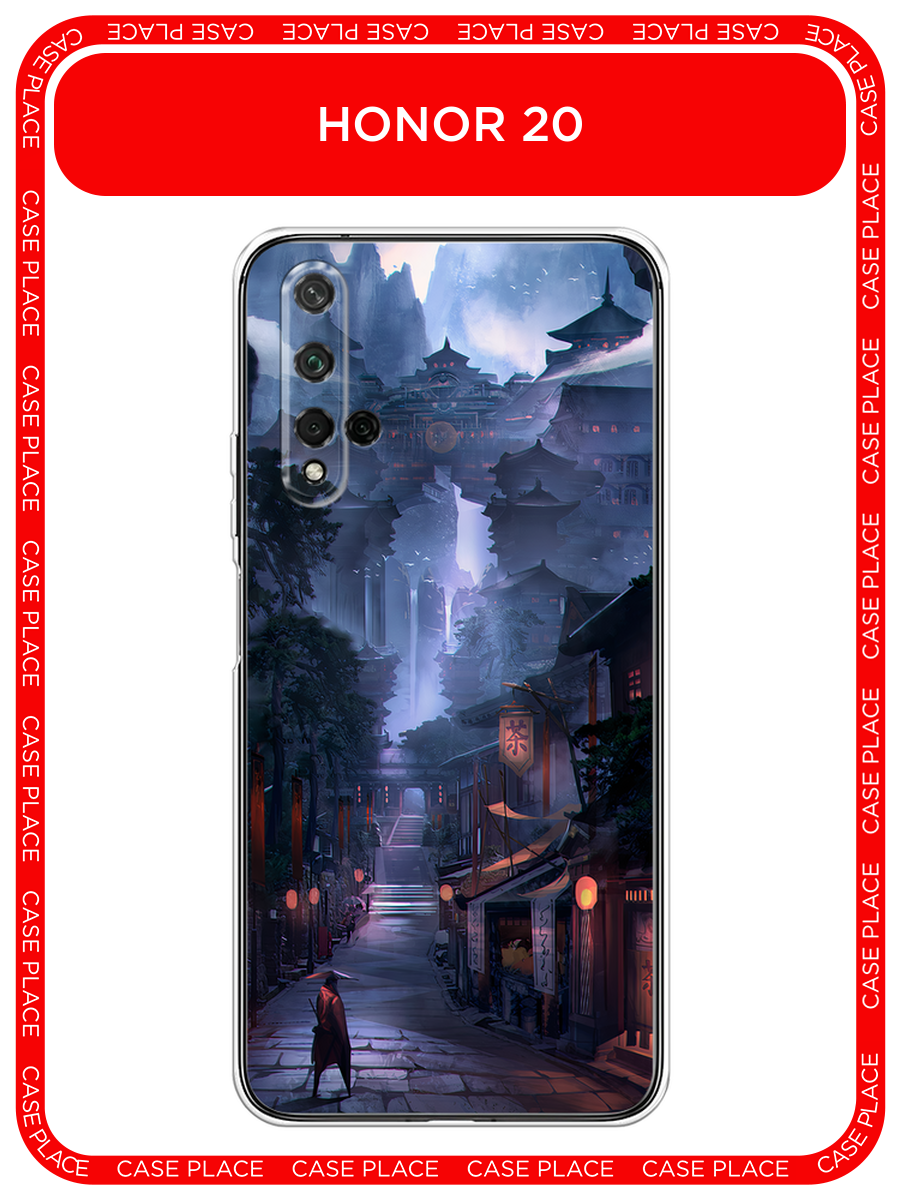 Чехол на Honor 20 / Хонор 20 с принтом Одинокий самурай