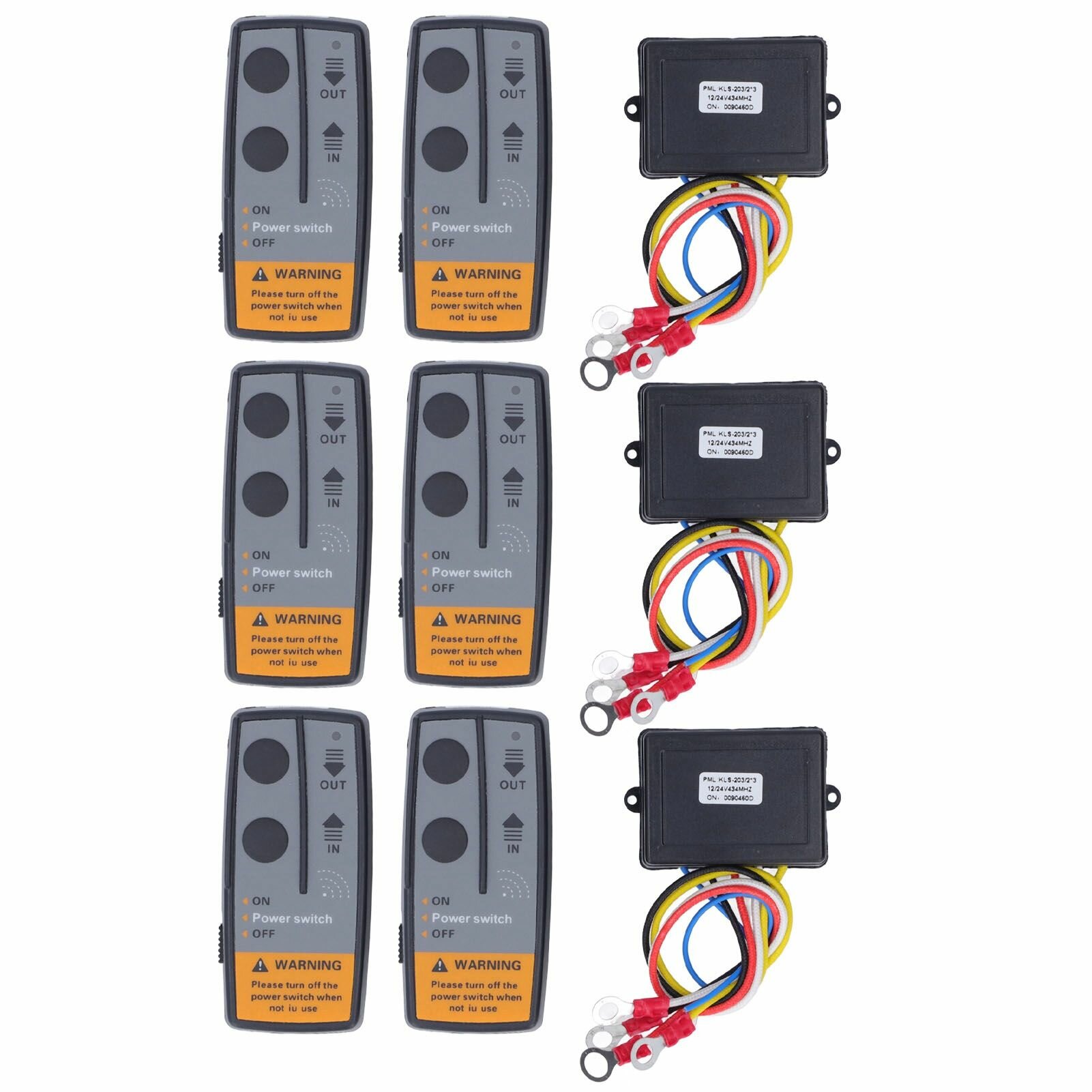6 пультов ДУ лебедки 434МГц с приемником для ATV