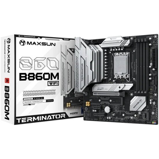 Материнская плата Maxsun MS-Terminator B860M WIFI (LGA1851, mATX)