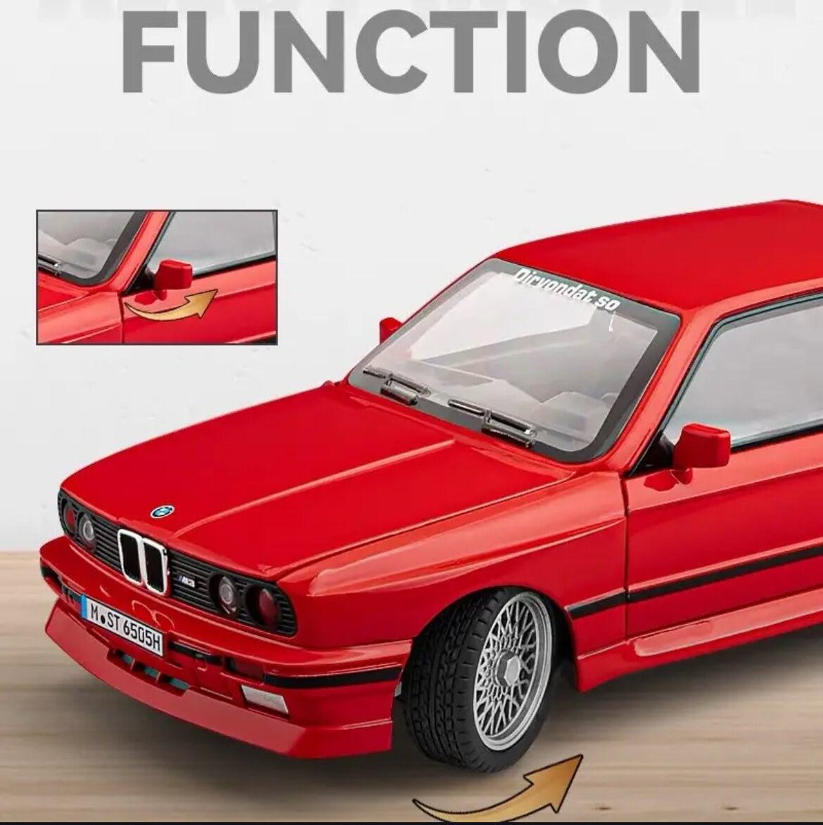 Коллекционная масштабная модель BMW M3 E30 Evolution II 1988 1:24 (металл, свет, звук)