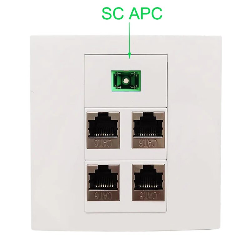 UKITSON белая настенная панель 4 портов CAT6 RJ45+SC UPC SC APC
