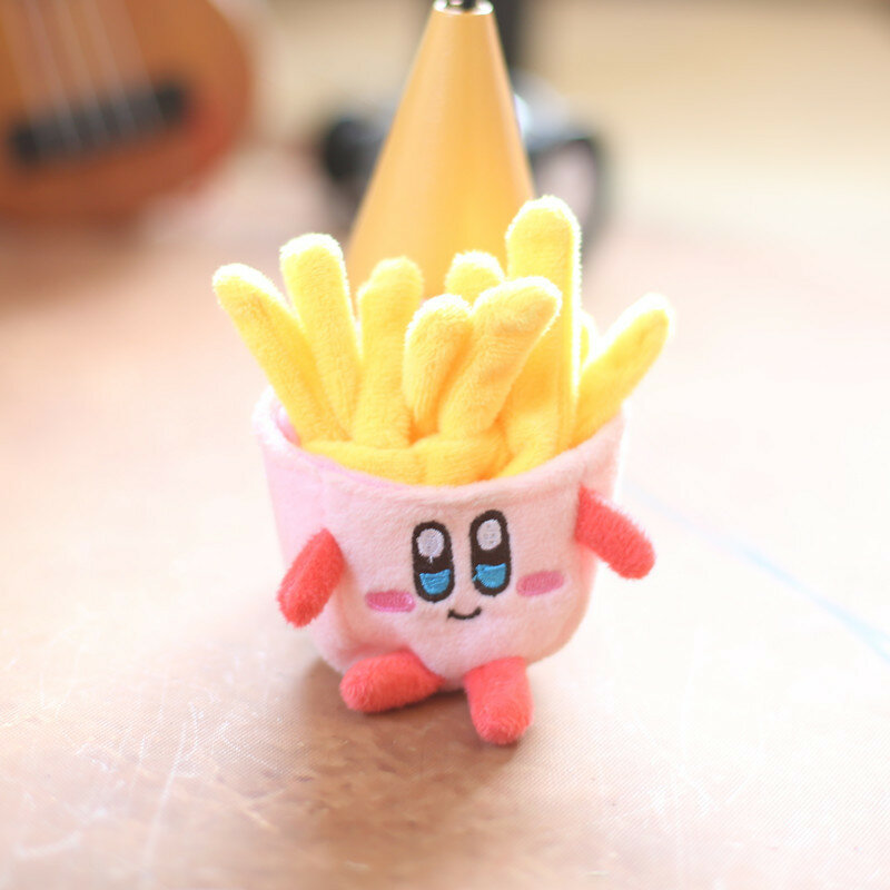 Keychain kirby collectible plush toy french fries cute gift for fans kirby fries