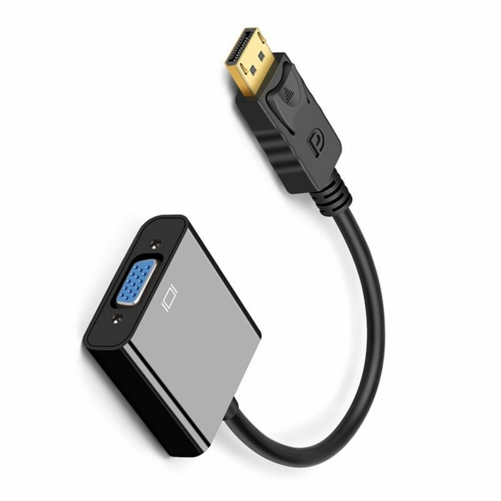 Кабель, Большой DP мужской на VGA женский позолоченный 1080P видеопереходник