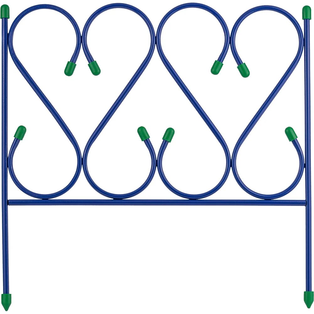 КЭС Заборчик волнистый, стальной, 5 секций 450x450 мм, синий 20540010