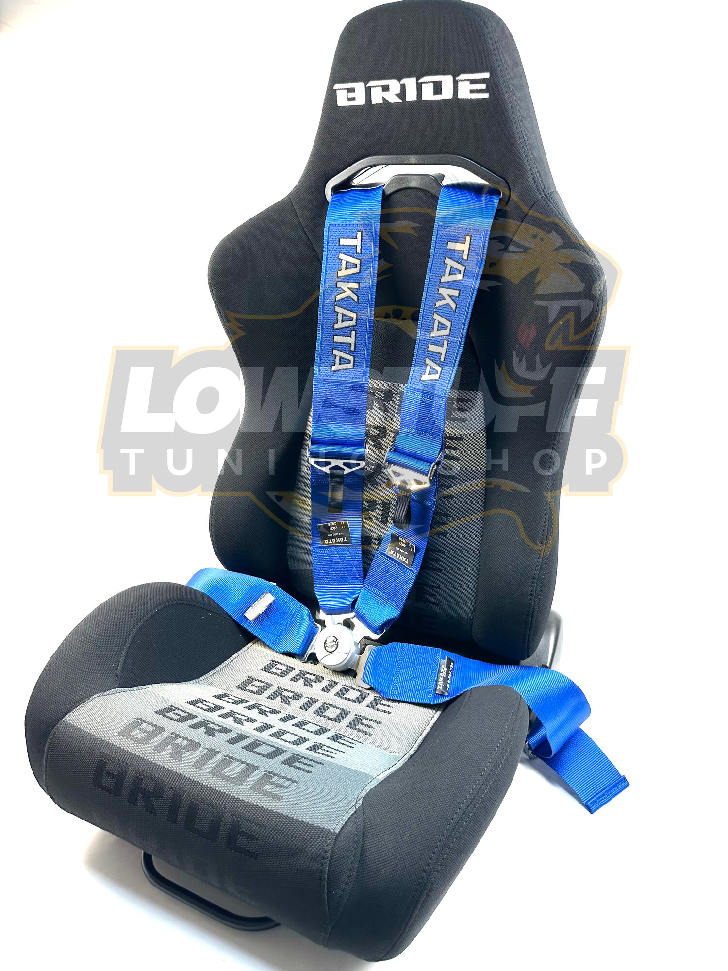 Декоративные спортивные ремни Takata blue Style синие 4-х точ, 3 дюйма