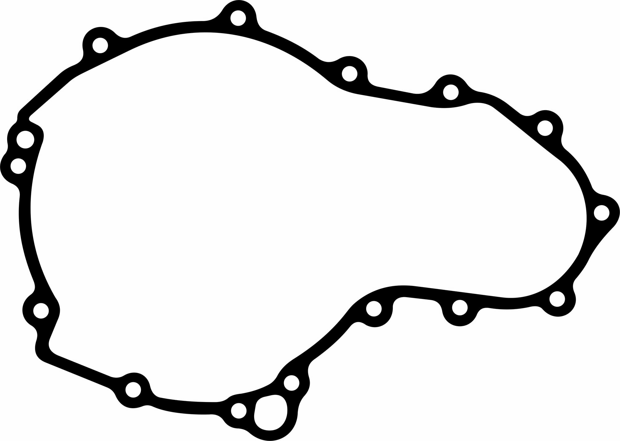 Прокладка крышки генератора для мотоциклов BMW F650GS, F700GS, F800GS (11147670688)