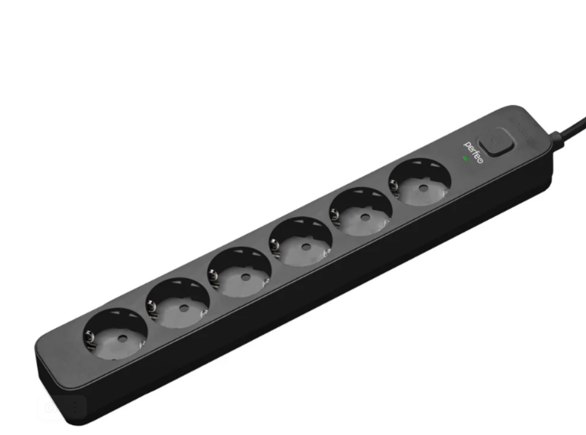 Сетевой фильтр PERFEO POWER STREAM PF_C3974, заземление, 2500Вт, 6 розеток