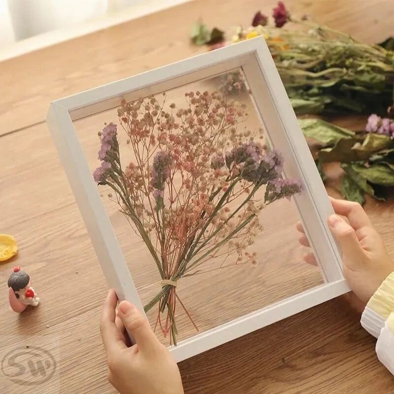 Деревянная фоторамка, подставка для высушенных цветов, искусственный цветок, стерео Стенды для дисплея,15х20см