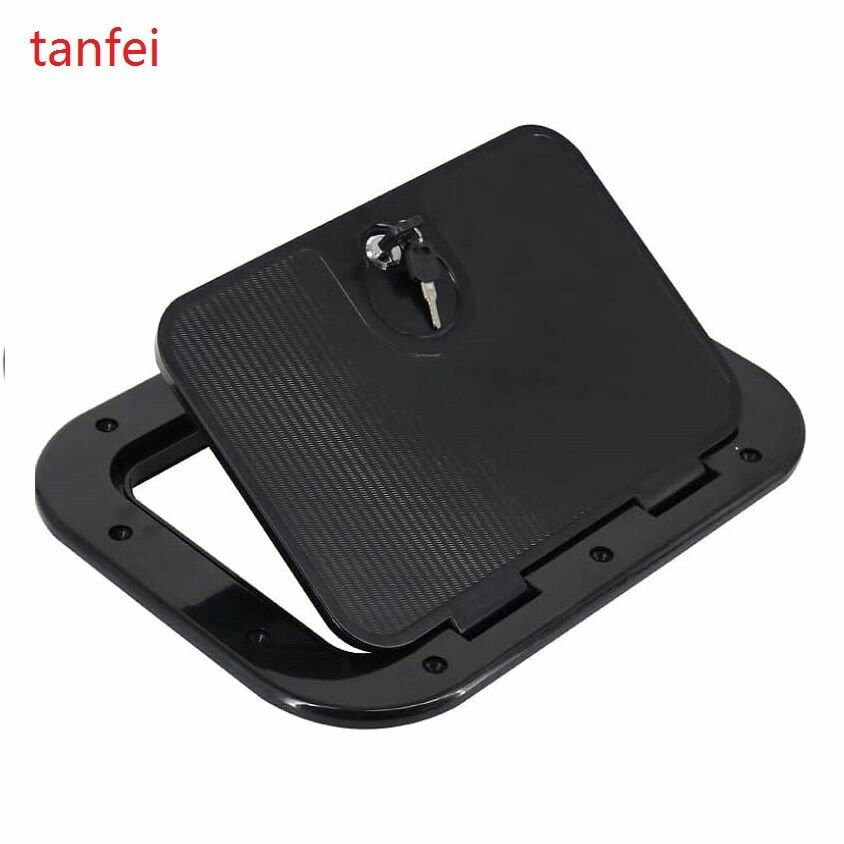 TanfeiRV Крышка люка палубы яхты с ключом, 278 * 378 мм