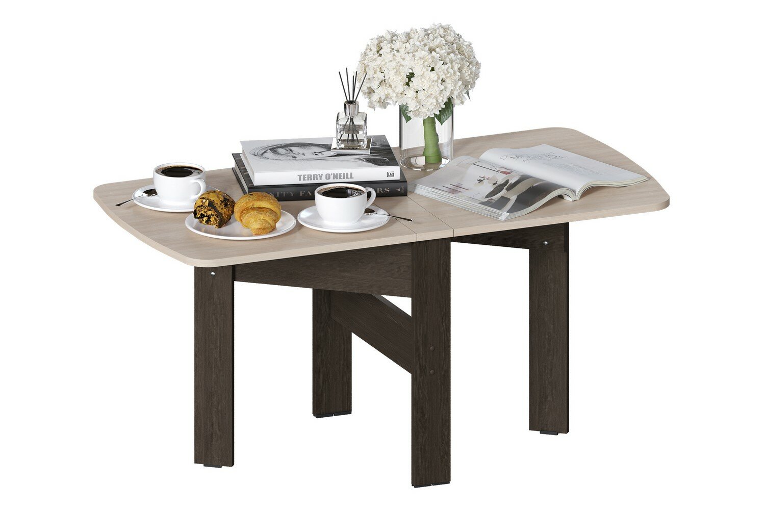 Стол-книжка МагМебель СТК-6 венге + молочный дуб