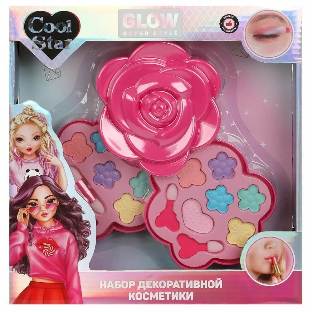 Косметика для девочек тени для век, помада Cool Star в кор.2*36шт