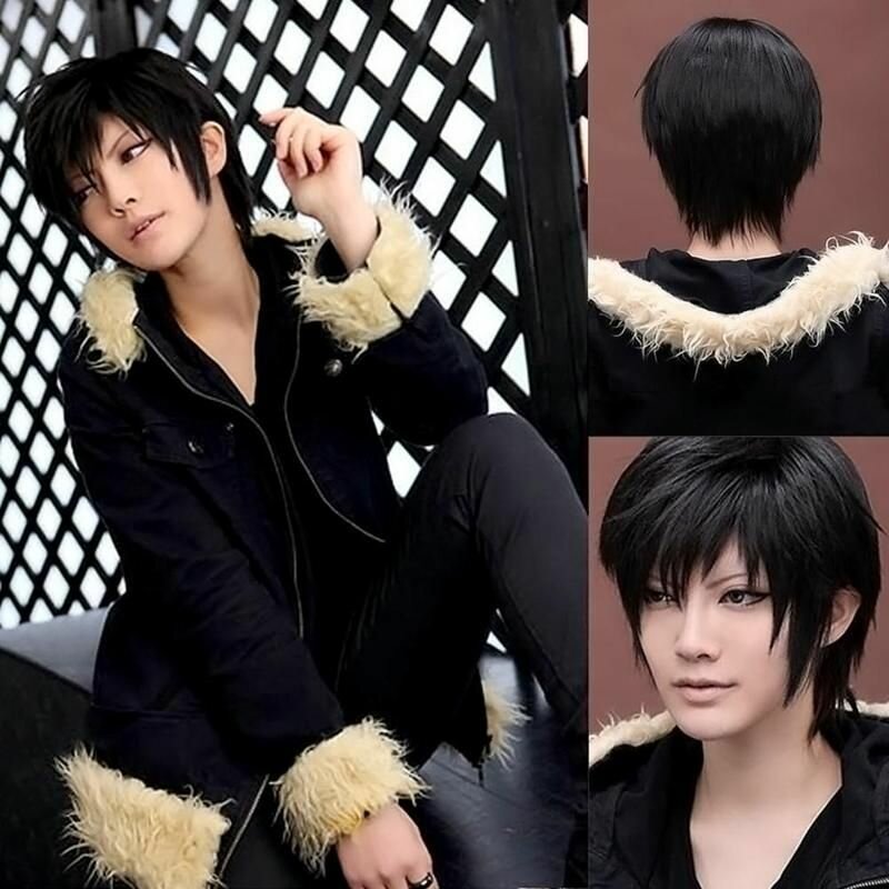 Косплей парик универсальный кос аниме мужской короткий парик