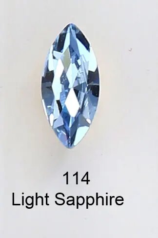 Стразы "Конский глаз" Light Sapphire 3x11mm 20шт