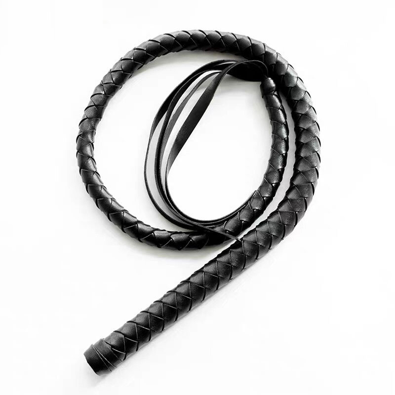 Секс-игрушки sm длинный хлыст королевский хлыст co сценический реквизит хлыст плетеный черный кожаный змеиный хлыст конский хлыст