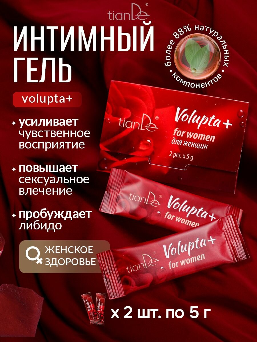 TianDe Интимная смазка на водной основе: возбуждающий гель Volupta+ с L-аргинином