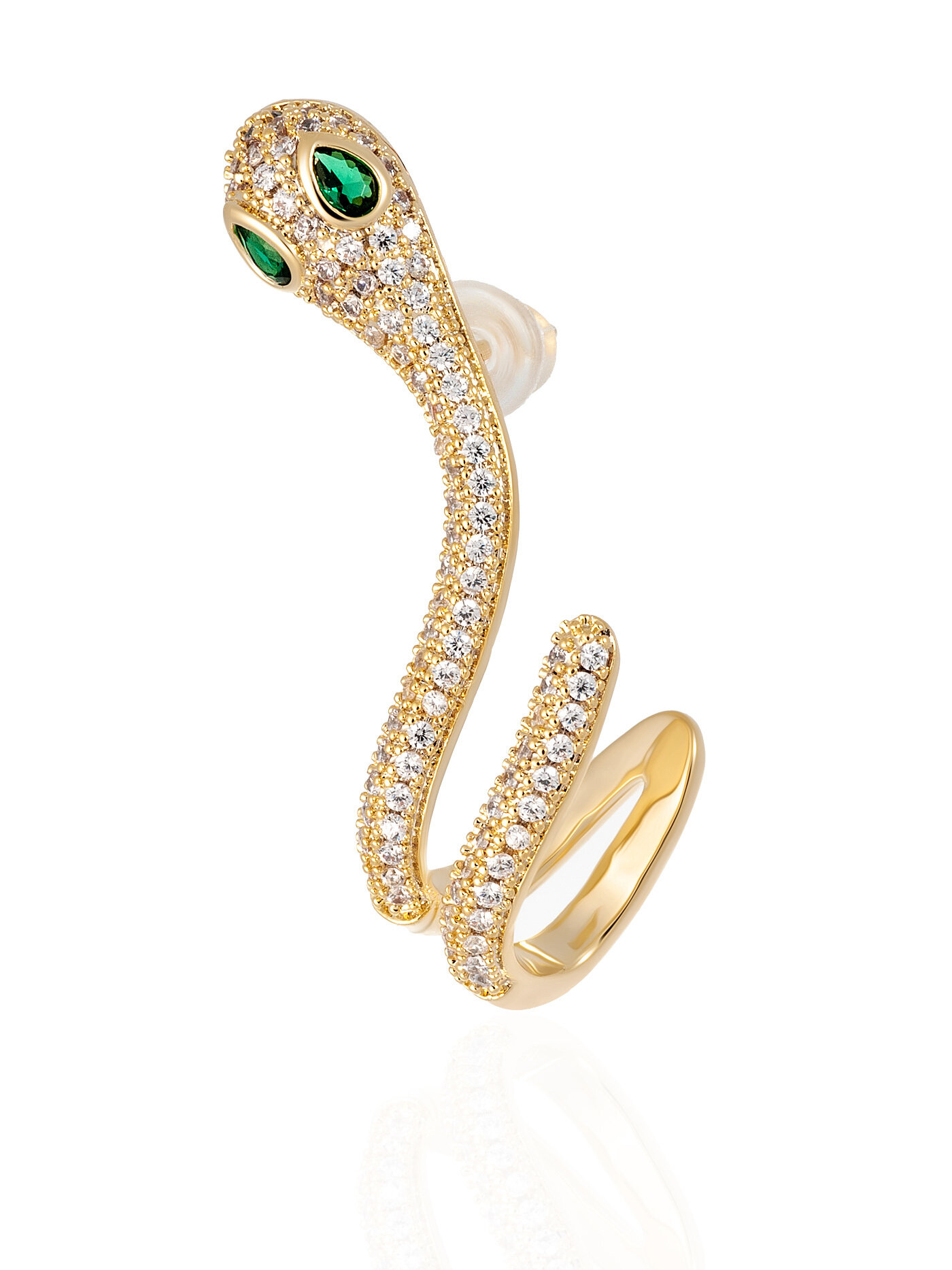 Серьги с подвесками, фианит