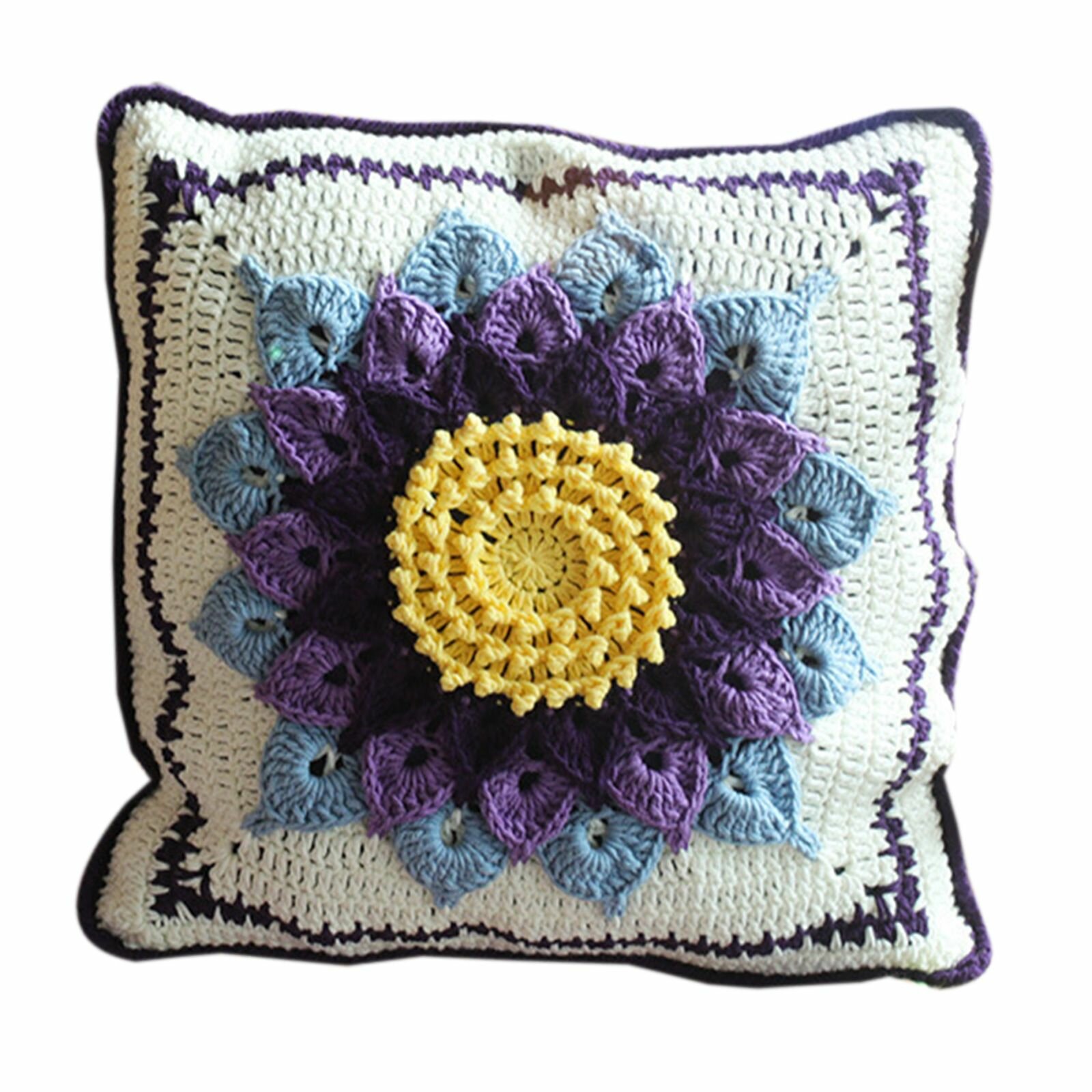 Пасторальная вязаная подушка для чехла Многоцветная наволочка