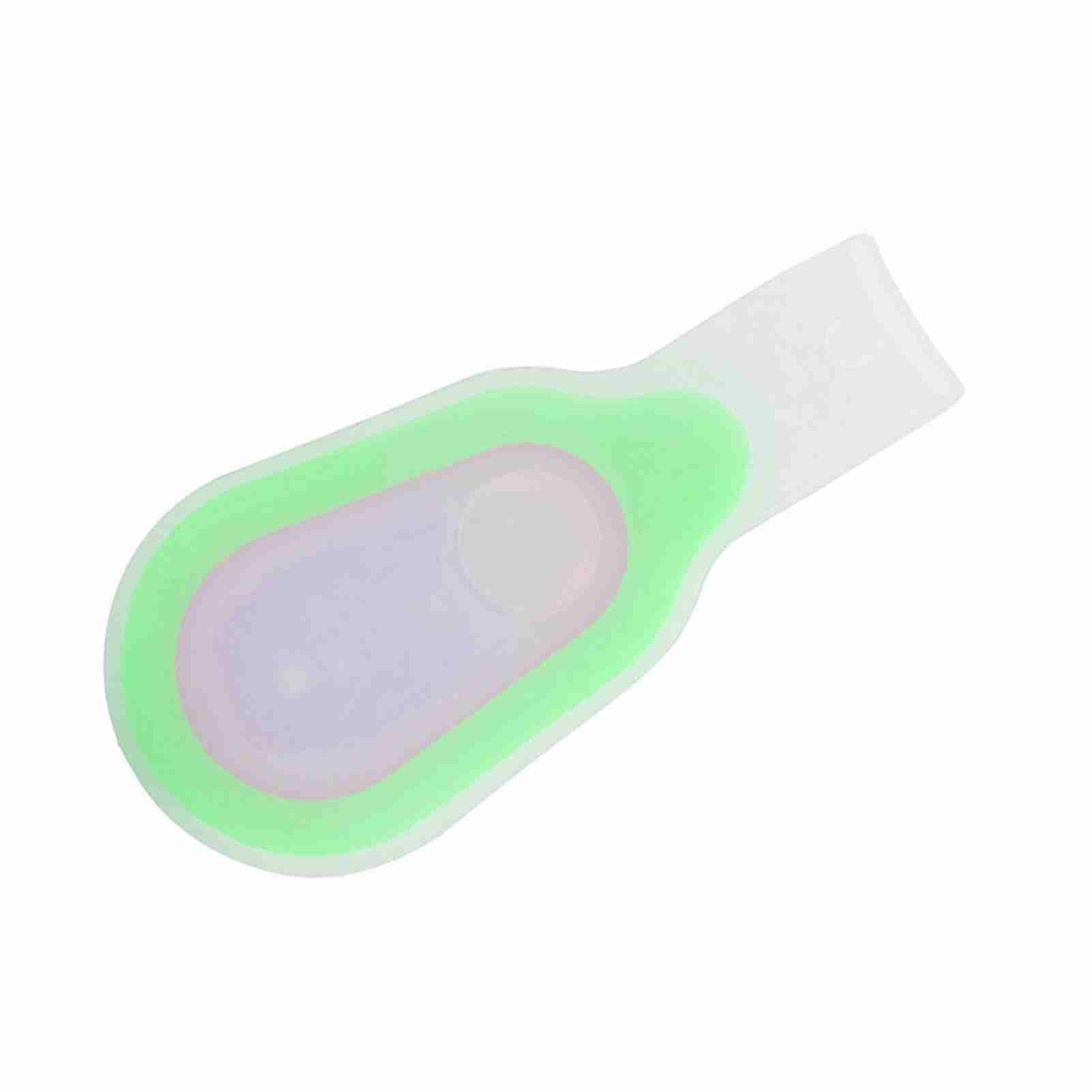 Светоотражающий светодиодный фонарик на батарейках для ночевой велосипедной прогулки, бега и рюкзака, цвет зеленый, размер 8*3.7*1.8 см, масса 44 г, IPX-II, срок работы 50-100 ч