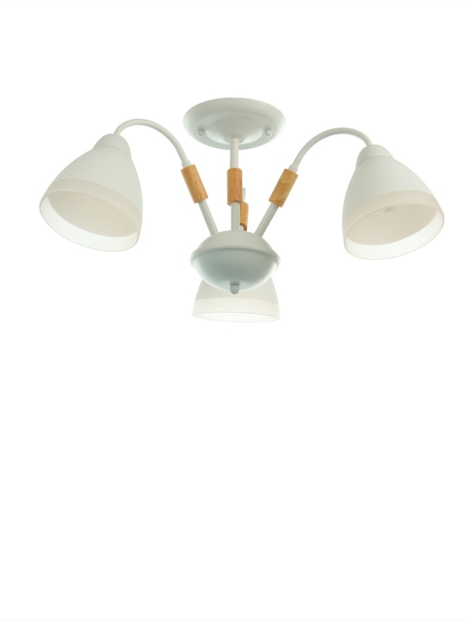 Люстра потолочная BayerLux «Нельсен», 3хЕ27, 40 Вт, белый, 57×57×25 см