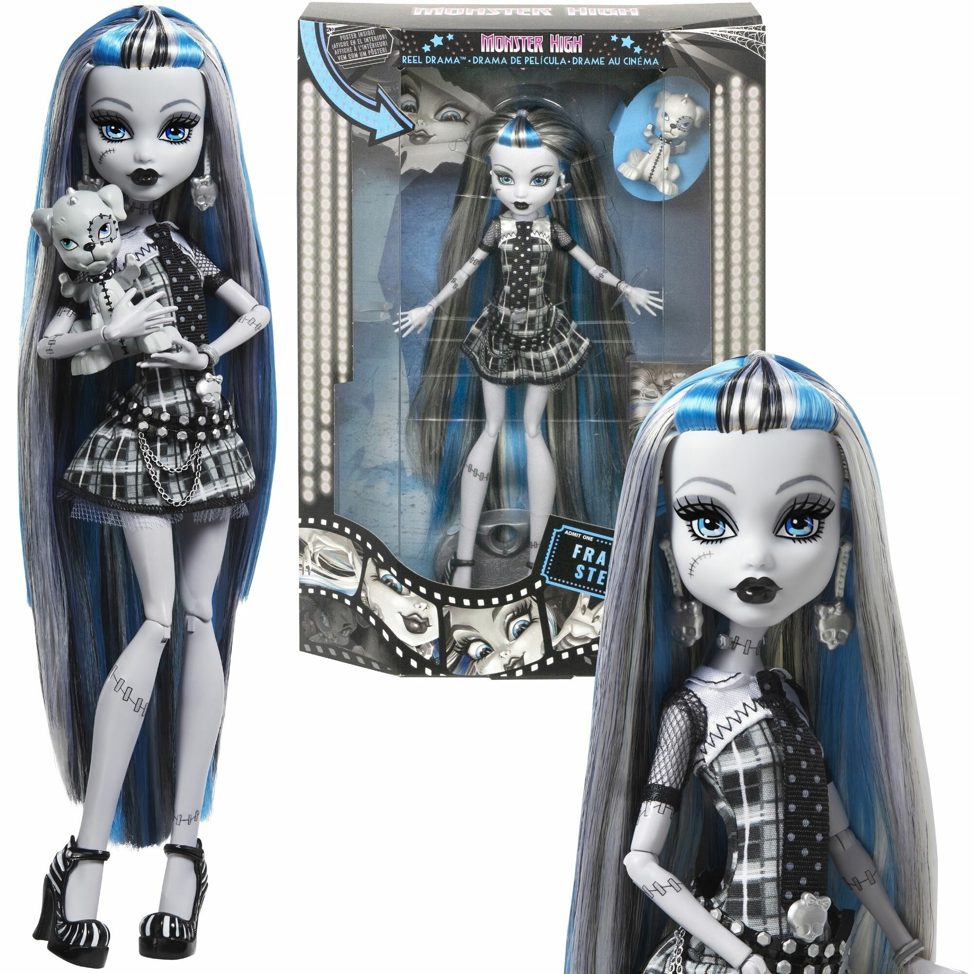 Кукла Mattel Monster High Reel Drama - Frankie Stein Фрэнки Штейн - Кукла с аксессуарами Монстр Хай HKN29