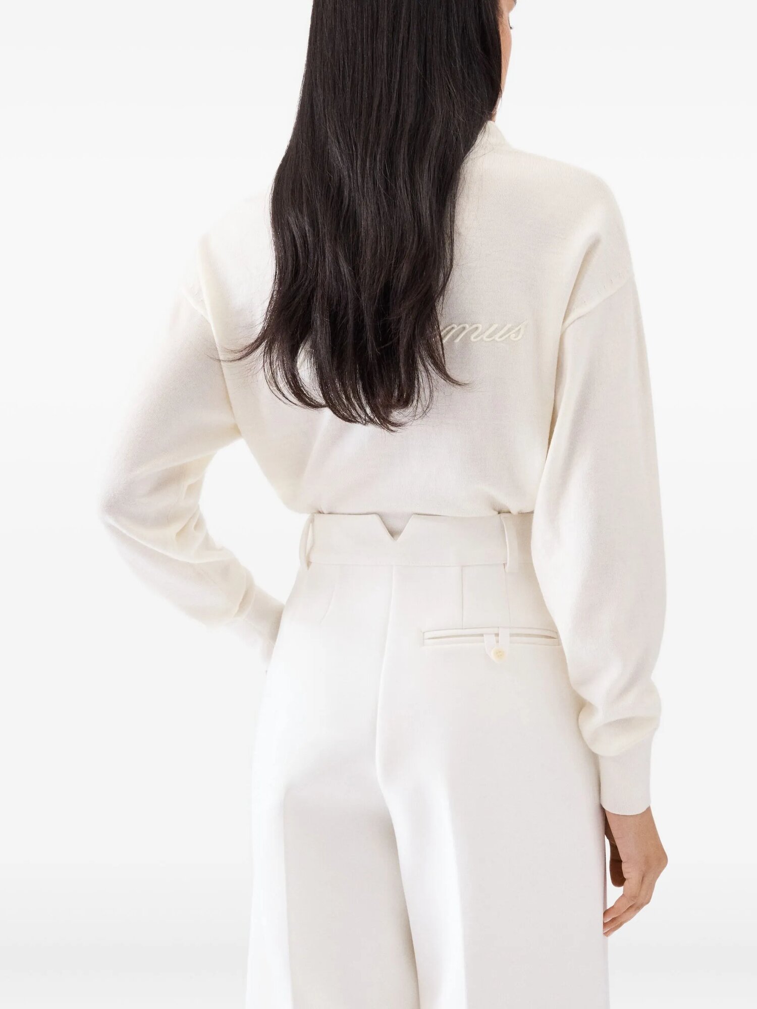 Кардиган Jacquemus Buttoned cardigan, размер 42 EU, белый — фото 1