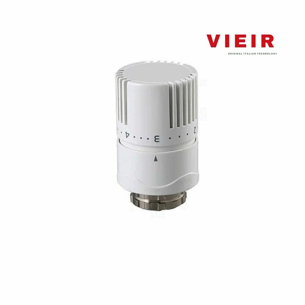 Термоголовка жидкостная для радиатора M30x1,5 ViEiR, прямой монтаж, белая