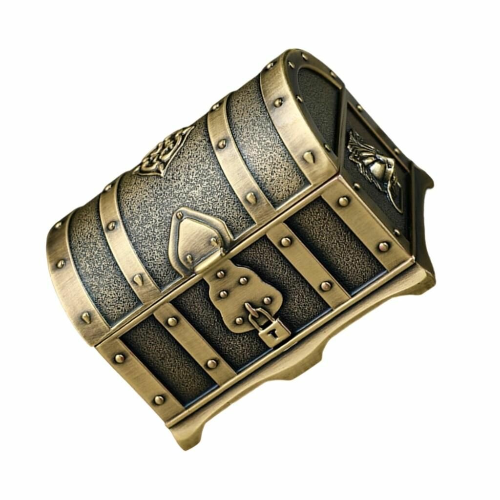 Элегантный ювелирный футляр из сплава с эмалью, большой объем для аксессуаров, Бронза