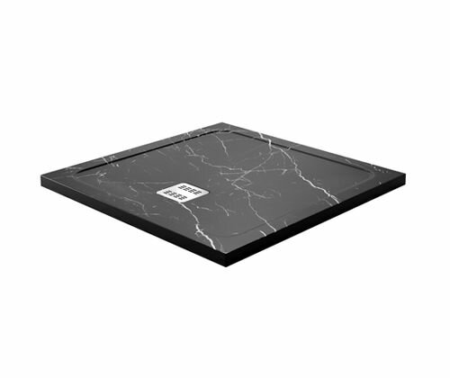 Поддон для душа черный под мрамор 90*90 Neime 19T03 WasserKRAFT