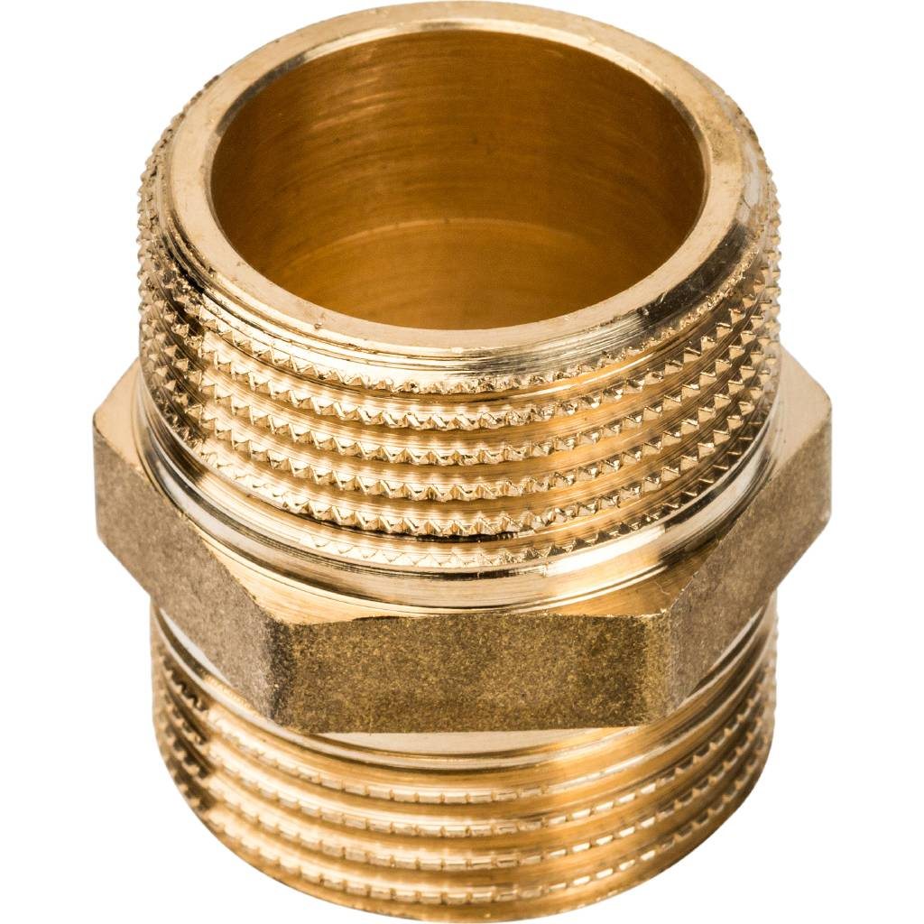 Ниппель STOUT 3/4"НН, латунь, SFT-0003-003434