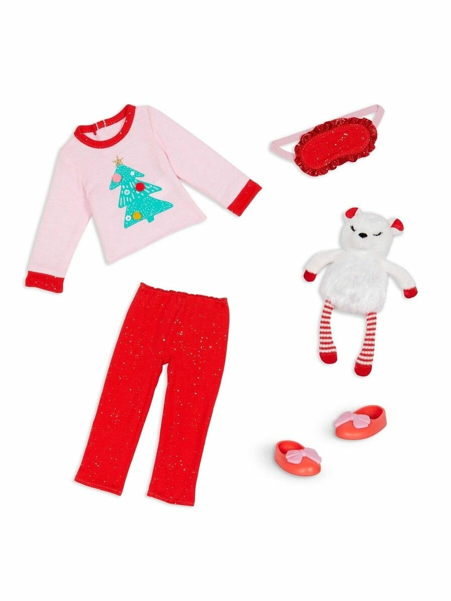 GLITTER GIRLS Праздничная пижама PaJaMa для кукол 35 см, комплект одежды и аксессуаров