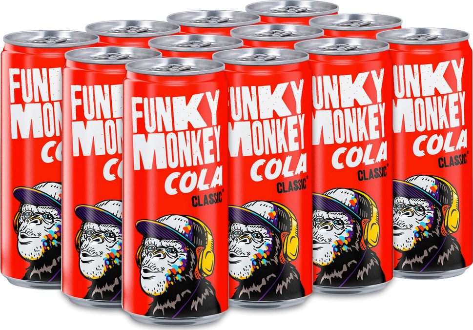 Funky Monkey Cola 0,33*12шт. Funky Monkey Напиток газированный Россия