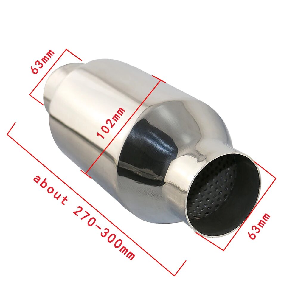 Спортивный автоматический резонатор выхлопных газов для автомобиля 2-дюймовый 2,5-дюймовый универсальный резонатор глушителя из нержавеющей стали, ZZ407c