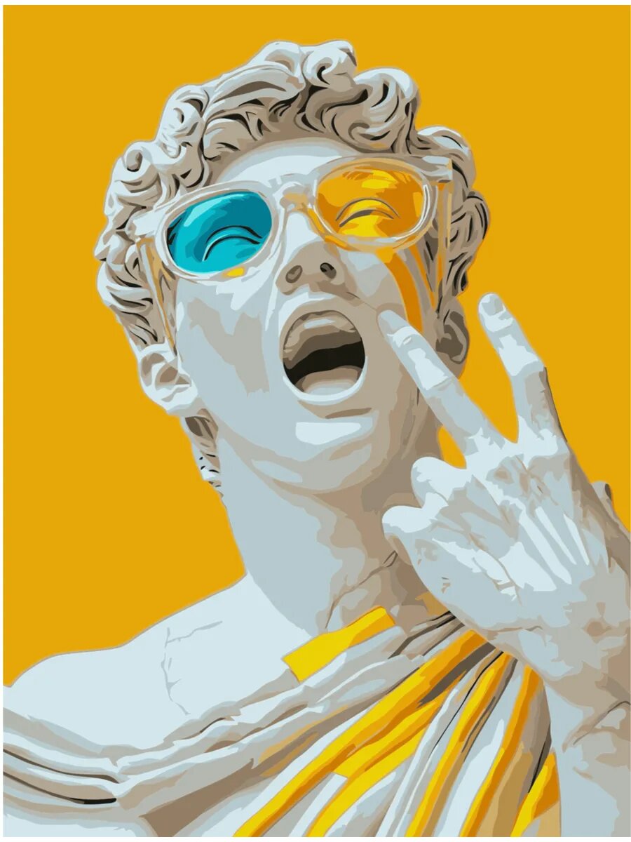Картина по номерам Статуя, на холсте на подрамнике, 30x40 см