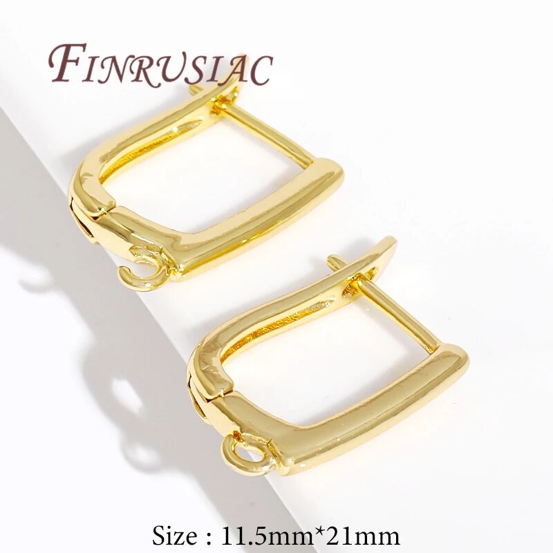 Швензы для сережек FINRUSIAC, 18K Gold Plated, 11.5*21mm
