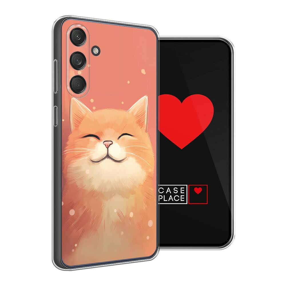 Чехол на Samsung Galaxy M55 / Самсунг M55 с принтом "Довольный рыжий котик" — фото 1
