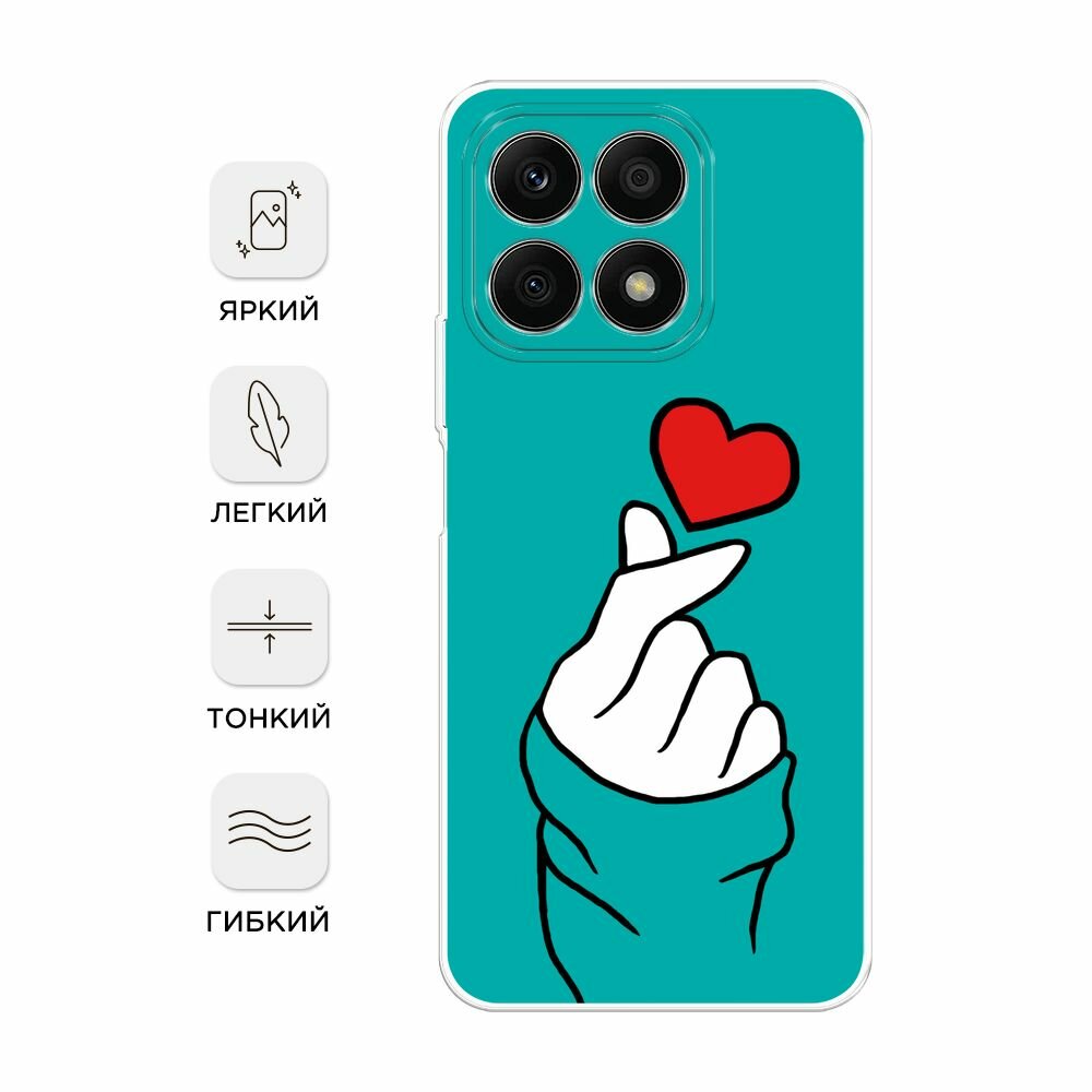Чехол на Honor X8A / Хонор X8A с принтом "Маленькое сердечко" — фото 1