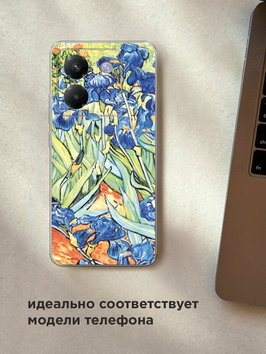 Чехол на Poco M7 Pro / Поко М7 Про с принтом "Ирисы Ван Гог" — фото 1