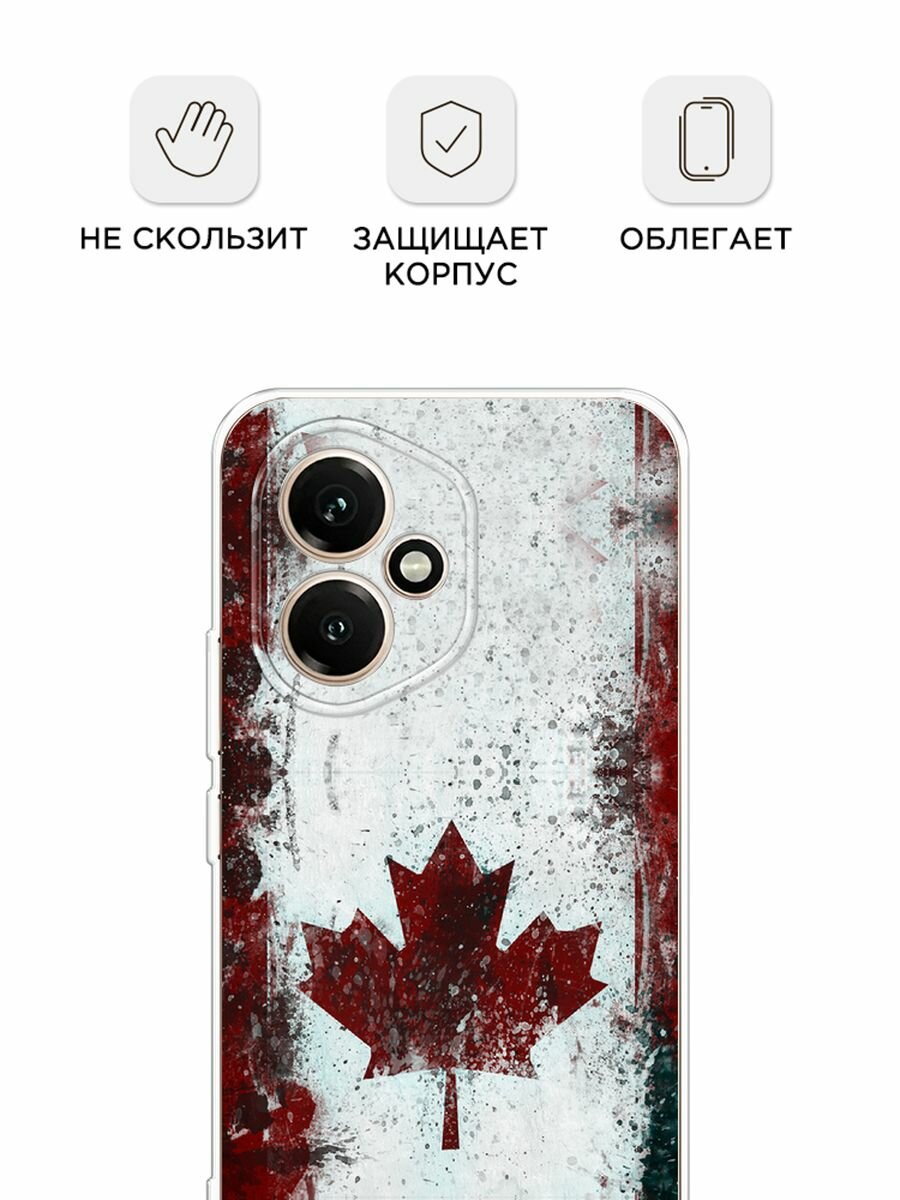 Силиконовый чехол на Honor 400 / Хонор 400 с принтом "Канада" — фото 1