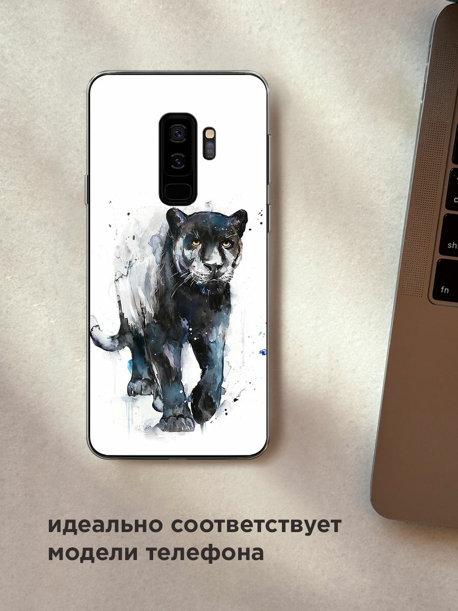 Чехол на Samsung Galaxy S9 + / Самсунг Галакси С9 Плюс с принтом "Пантера арт 3" — фото 1