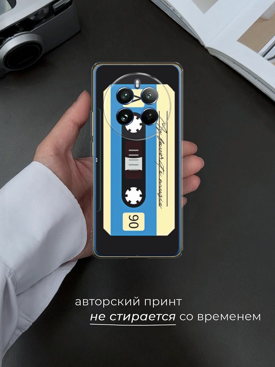 Чехол на Realme 12 Pro / Реалми 12 Про с принтом "Темная кассета" — фото 1