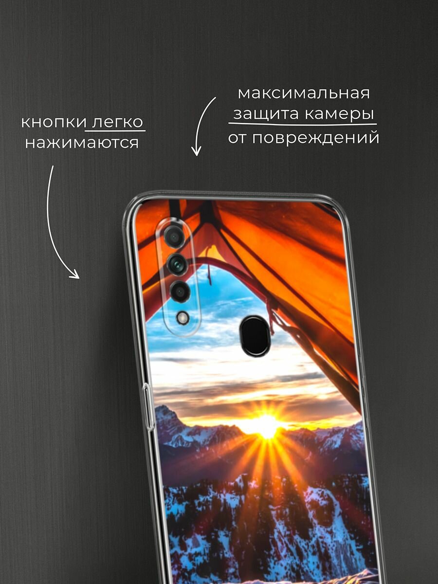 Силиконовый чехол на Oppo A31 / Оппо А31 с принтом "Горы 7" — фото 1