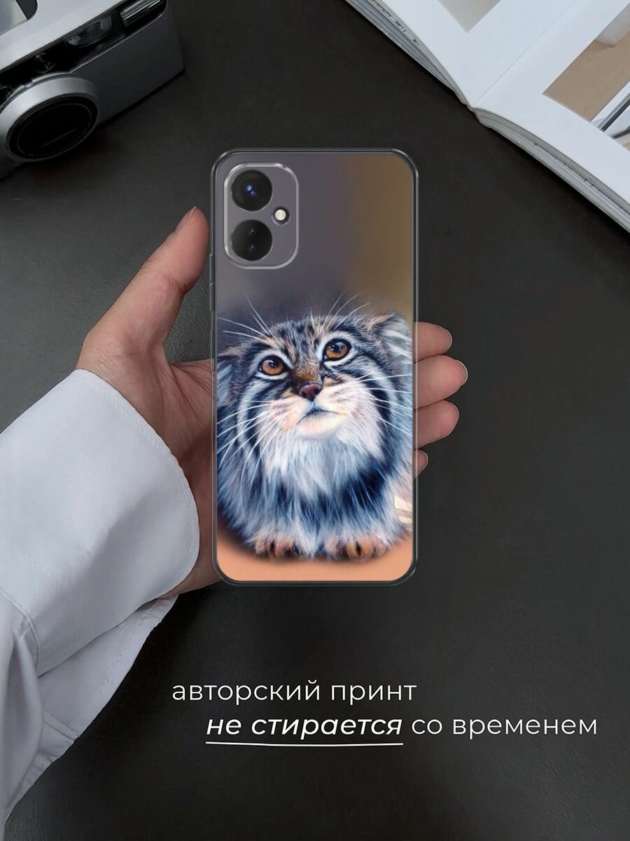 Чехол на Tecno Spark 9 Pro / Техно Спарк 9 Про с принтом "Кот манул 2" — фото 1
