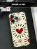 Чехол на Apple iPhone 14 Pro / Айфон 14 Про с принтом "Бордовые сердца паттерн"