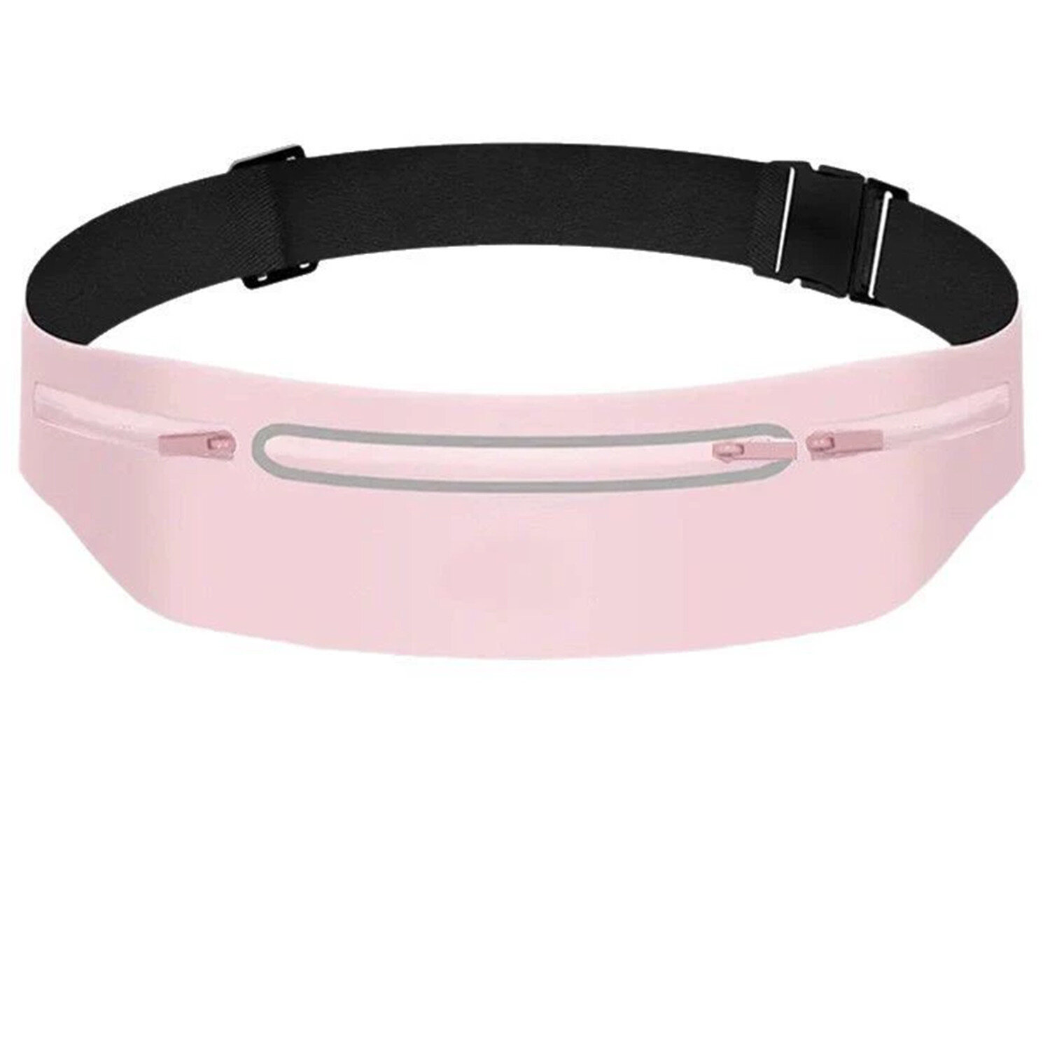 Поясной рюкзак для спорта Lycra, 3 отделения, большой объем, подходит для телефонов до 7.5 дюймов, универсальный, для бега, ходьбы, велосипедных прогулок, кемпинга, тренажерного зала, черный, розовый, серый, голубой, темно-серый, размер 40*11.5 см, объем