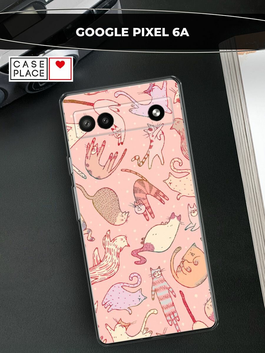 Чехол на Google Pixel 6A / Гугл Пиксель 6A с принтом "Розовое счастье"