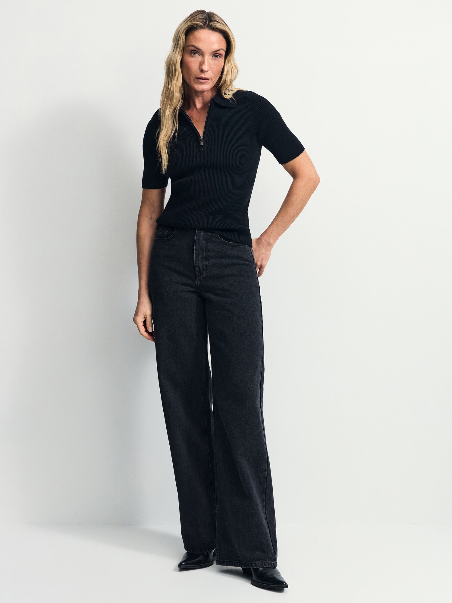 Джинсы широкие wide leg 