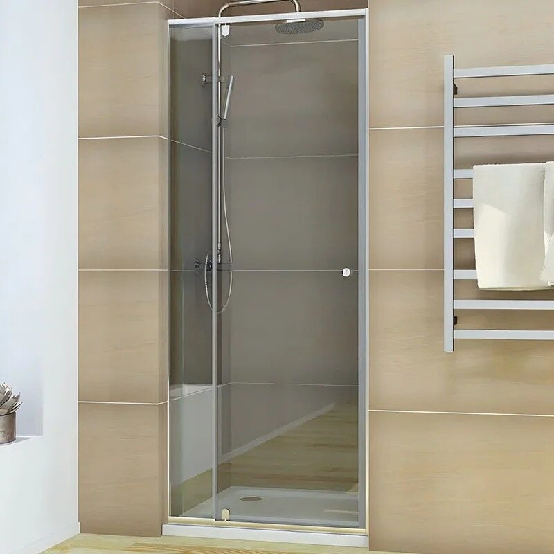 Душевая дверь в нишу Veconi Vianno VN-26 120 см, профиль матовый хром, стекло прозрачное VN26-120-01-C8